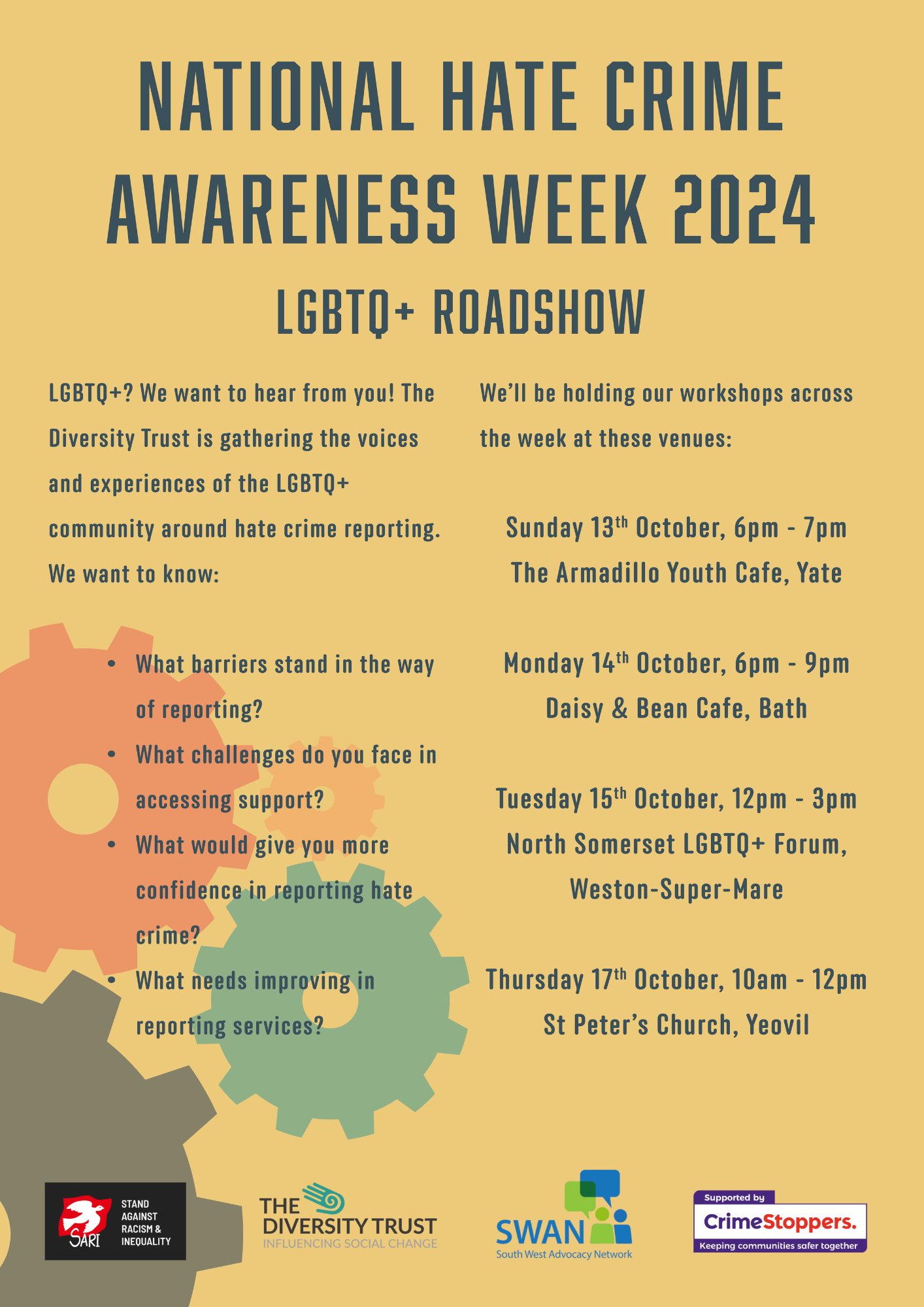 Launching our LGBTQ+ Roadshow and Survey for National Hate Crime ...